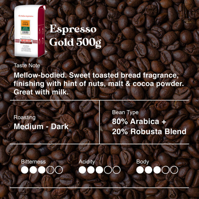 Espresso Gold (500g) - Mister Coffee Singapore